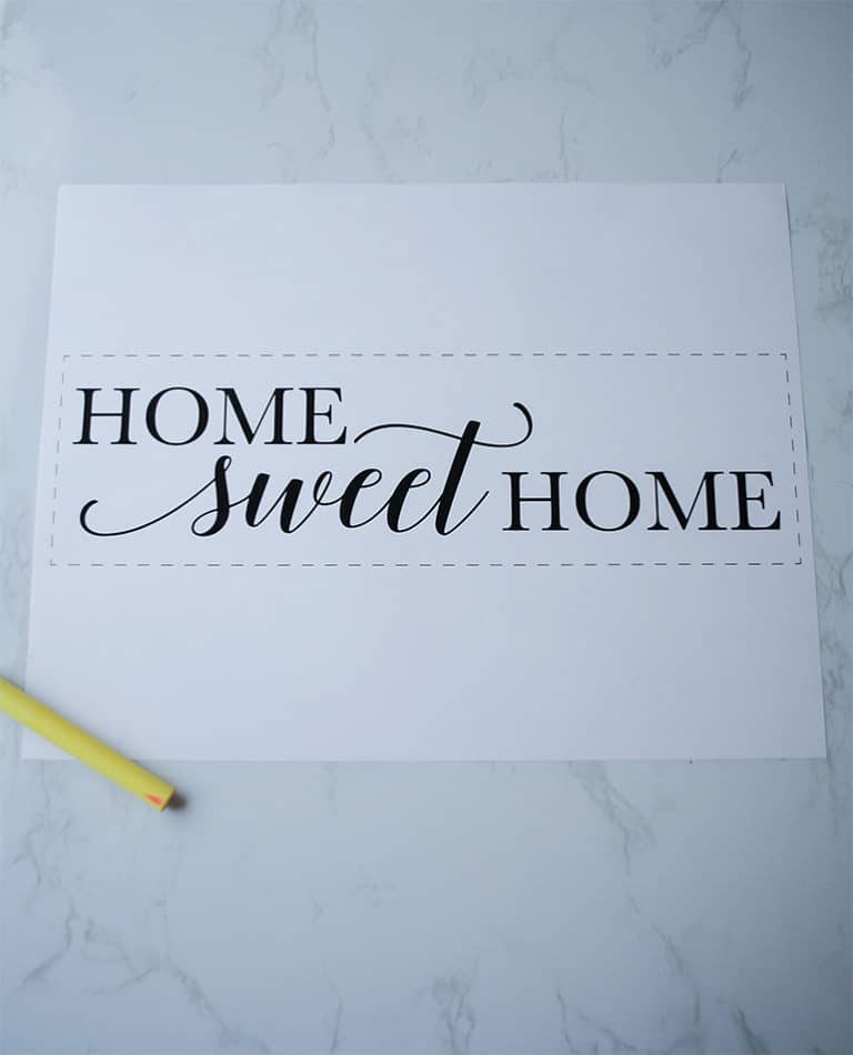 Rustic Handpainted Sign DIY - With Free Printable Stencil - Pjs and Paint