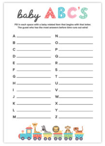 Free Printable Baby Shower Games - Volume 2 - New Designs!