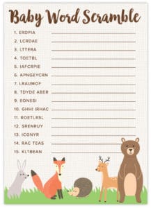 Free Printable Baby Shower Games - Volume 2 - New Designs!