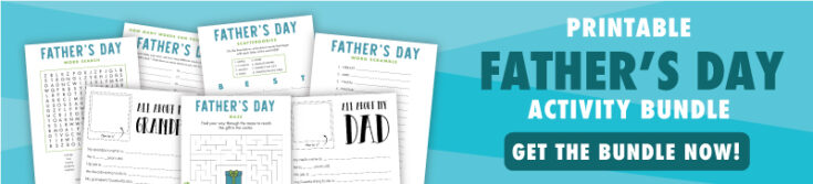 Free Printable Father's Day Scattergories - Pjs and Paint