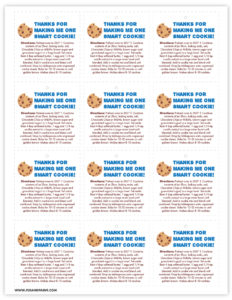 Teacher Gift | Cookies In A Jar | Free Printable Recipe Tag