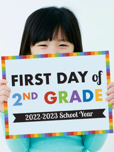 free printable first day of school signs Archives - Pjs and Paint