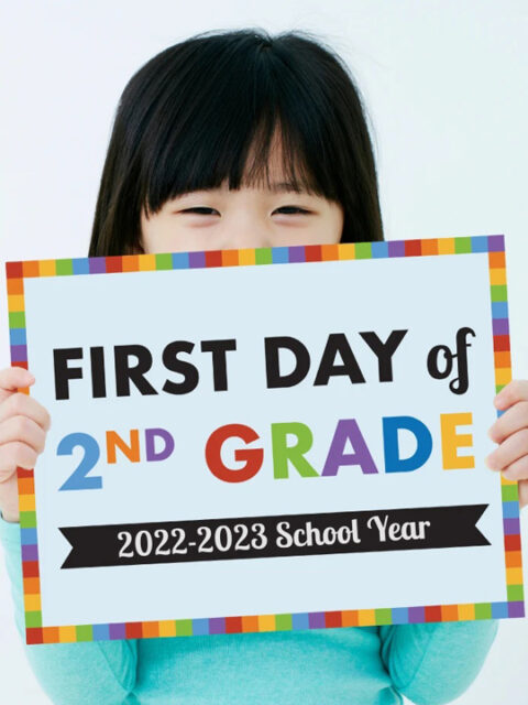 free printable first day of school signs Archives - Pjs and Paint