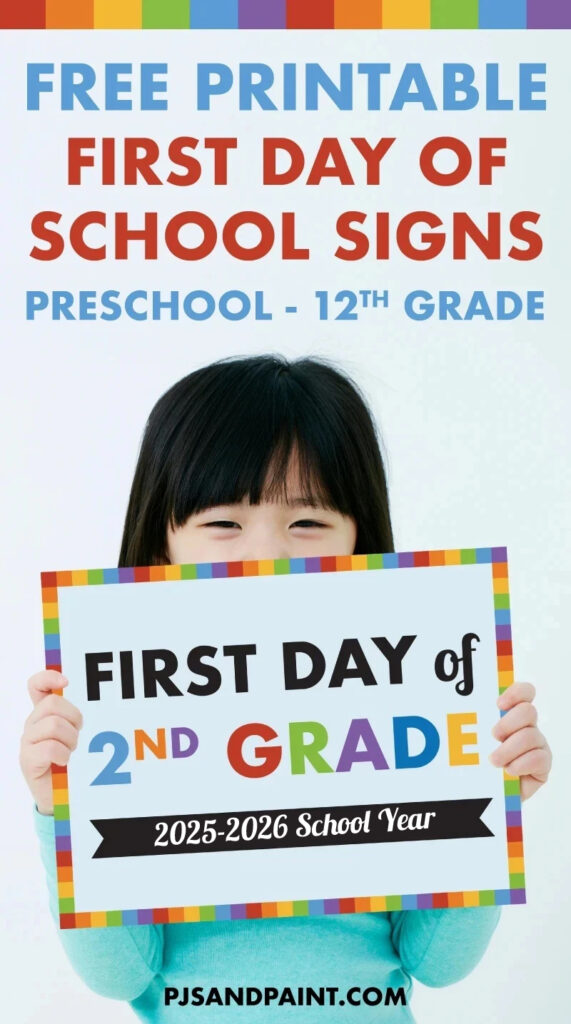 Free Printable First Day of School Signs | Preschool - 12th Grade