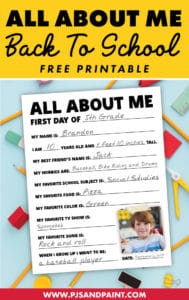 All About Me Back To School Printable | Free Download