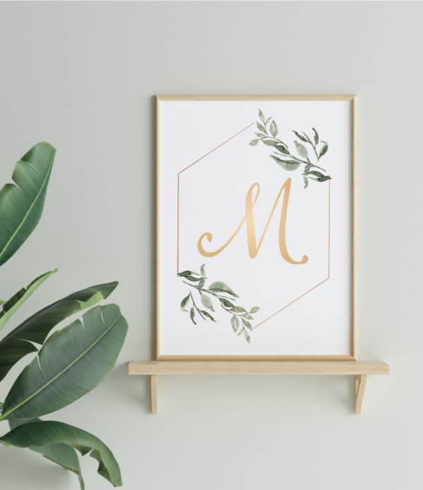 Free Printable Monogram Wall Art | DIY Home Decor