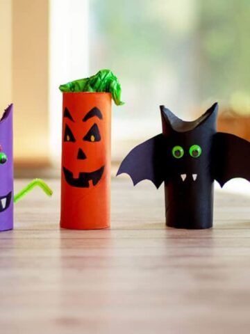 Halloween Toilet Paper Roll Pumpkin Craft | Halloween Crafts for Kids