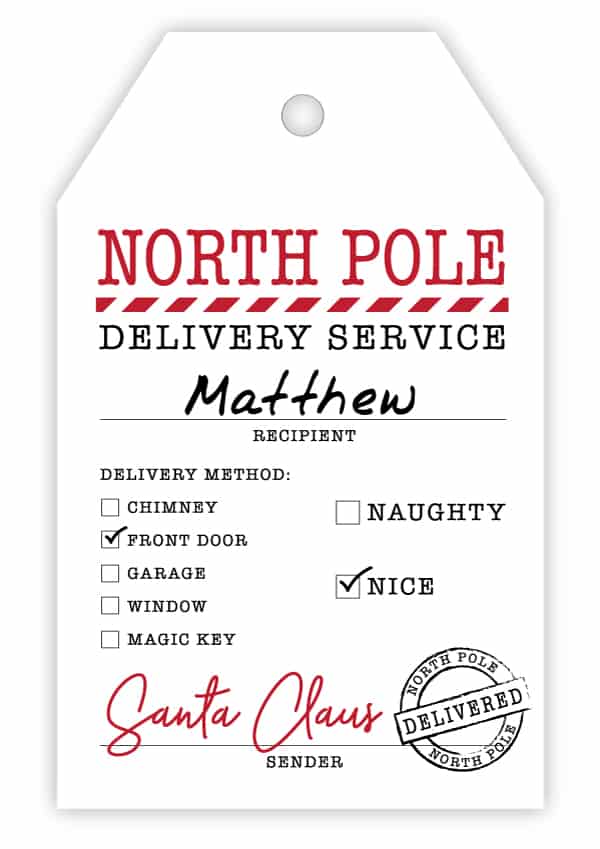 Free Printable Santa Gift Tags Instantly Download And Print