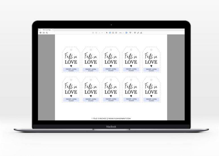Fall in Love Printable Tags - Pumpkin Party Favors - Free Printable