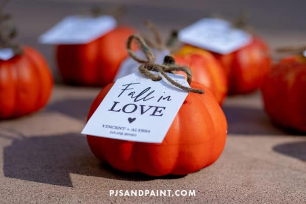 Fall in Love Printable Tags - Pumpkin Party Favors - Free Printable