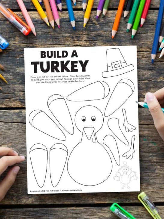 printable build your own turkey Archives - Pjs and Paint