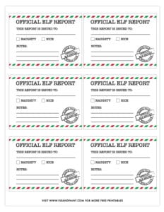 Official Elf Report - Free Printable Elf Report Cards - Pjs and Paint