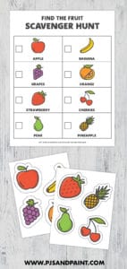 Free Printable I Spy Game - Food Themed I Spy - Pjs and Paint