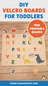 7 DIY Velcro Boards - With Free Printables - Pjs and Paint