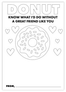 Free Printable Coloring Page Valentines - Valentines for Kids