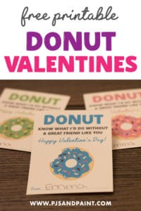 Donut Valentines – Free Printable Valentines for Kids - Pjs and Paint