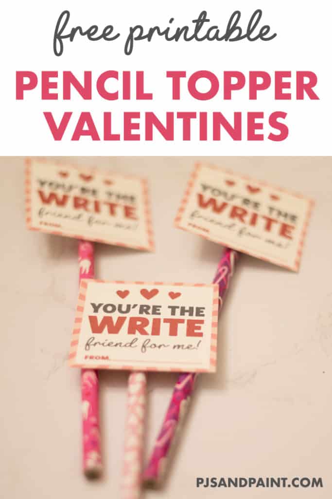 Free Printable Pencil Topper Valentines - You’re The Write Friend For Me