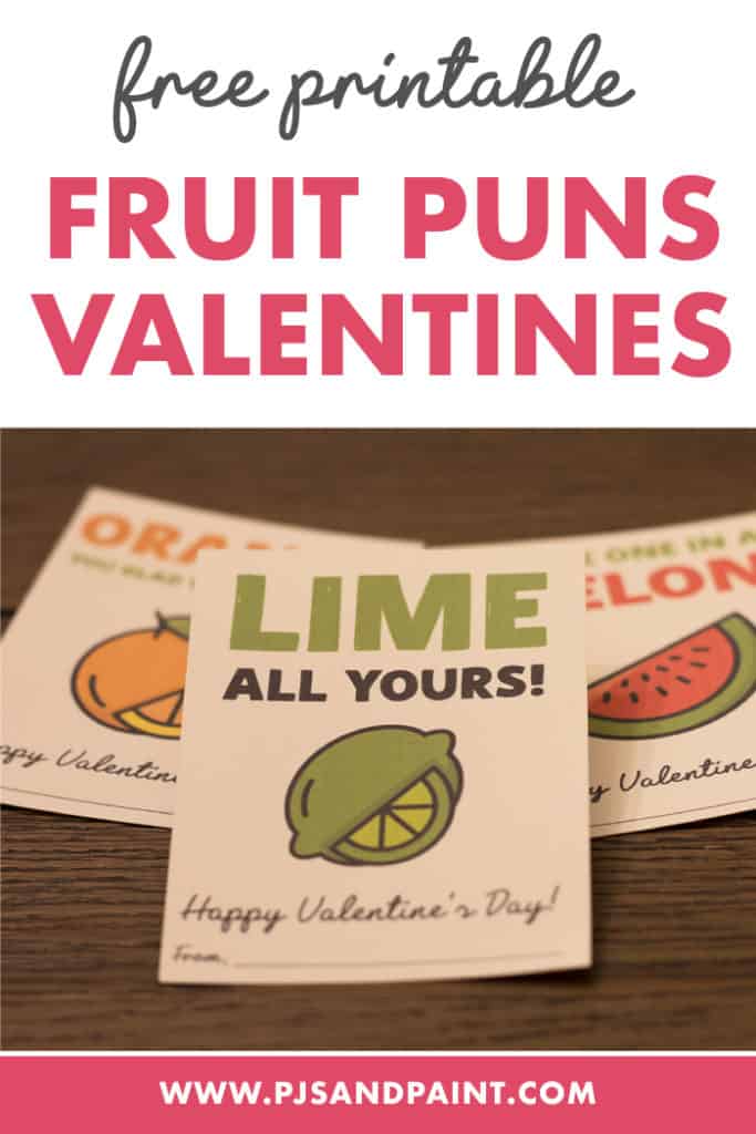 Food Puns Valentines - Free Printable Valentines - Pjs and Paint