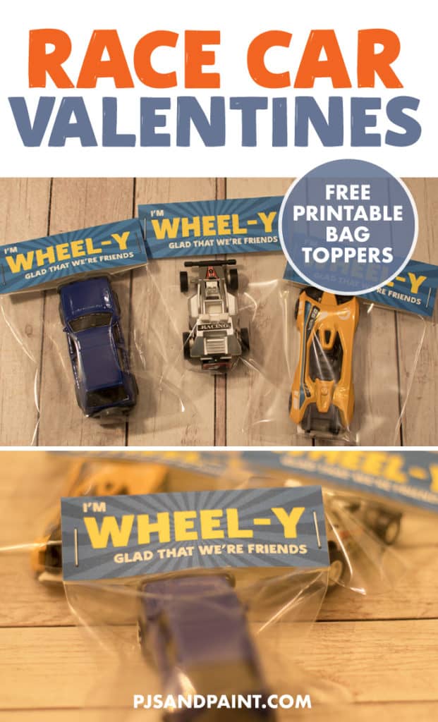 Free Printable Race Car Valentines - Pjs and Paint