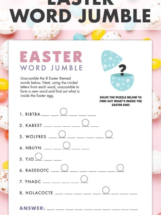 How many words can you make out of Easter Bunny - Printable Game
