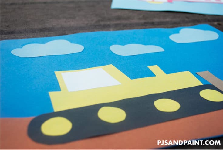 How to make a construction paper bulldozer craft - Pjs and Paint