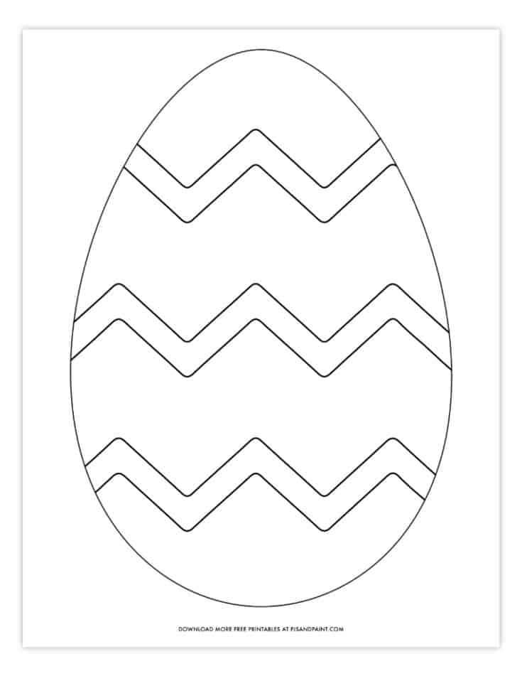 Free Printable Easter Egg Coloring Pages - Easter Egg Template