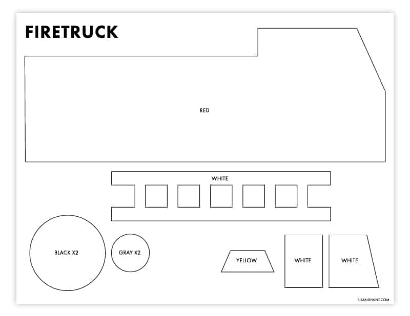 Fire Truck Craft Template