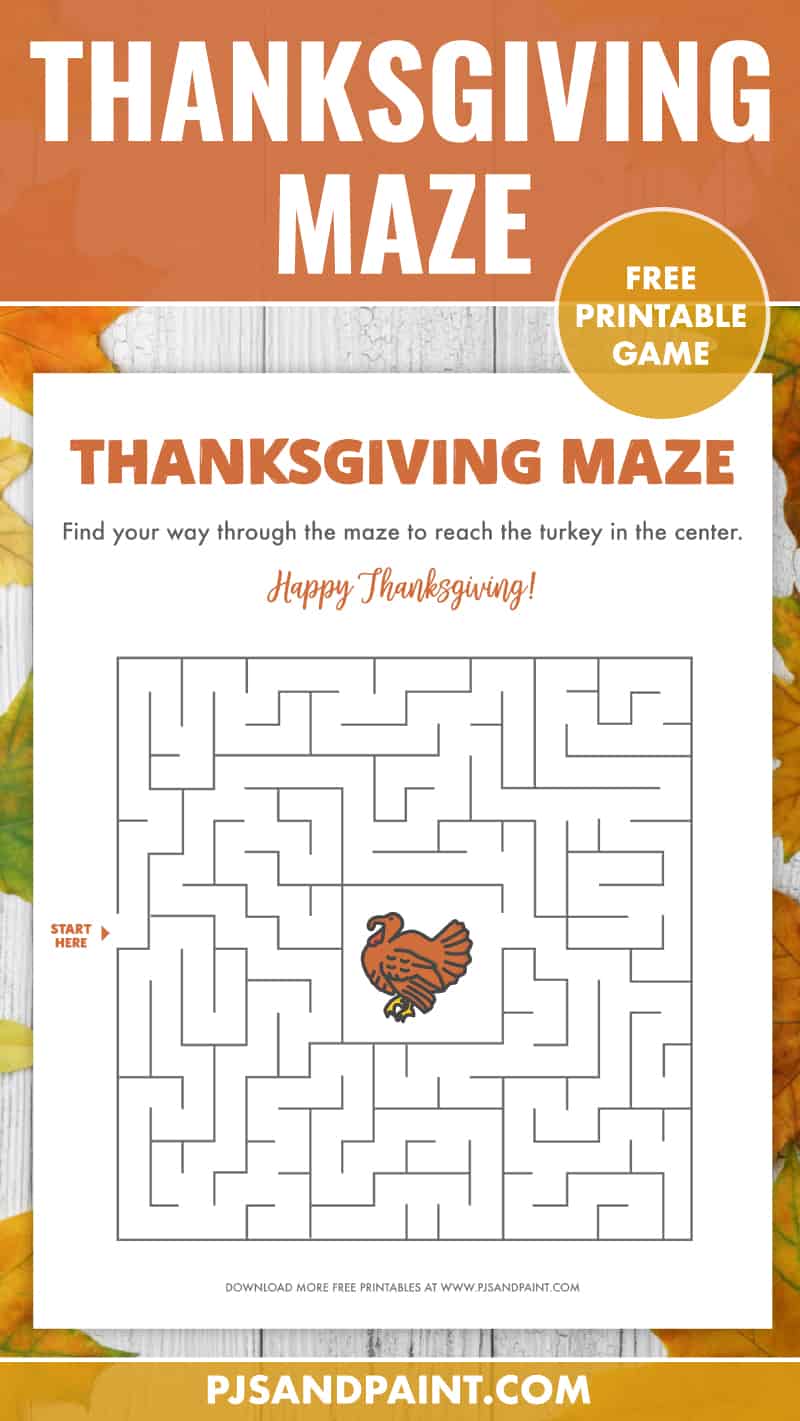 Free Printable Thanksgiving Mazes Printable Word Searches