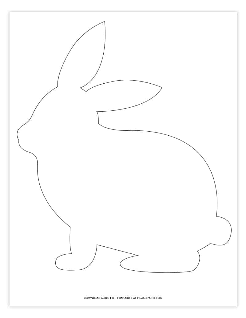 Easter Bunny Template Free Printable Bunny Pattern Pjs And Paint 