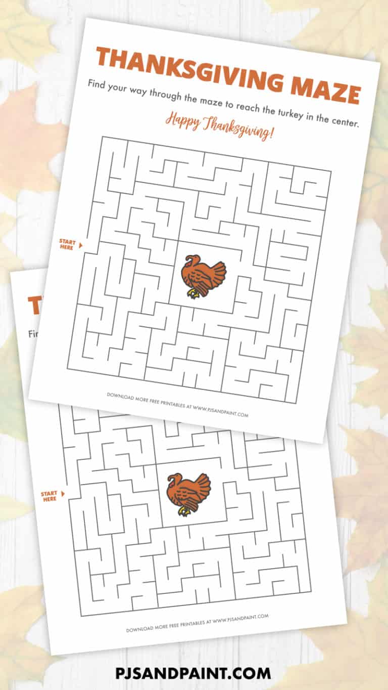 Free Printable Thanksgiving Maze - Thanksgiving Games and Activities