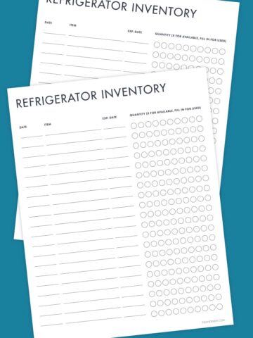 free printable refrigerator inventory tracker Archives - Pjs and Paint