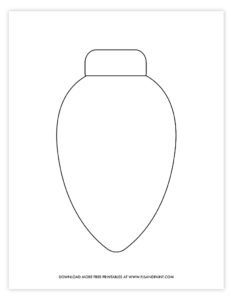 Free Printable Christmas Light Template | DIY Christmas Decoration Idea