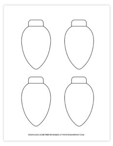 Free Printable Christmas Light Template | DIY Christmas Decoration Idea