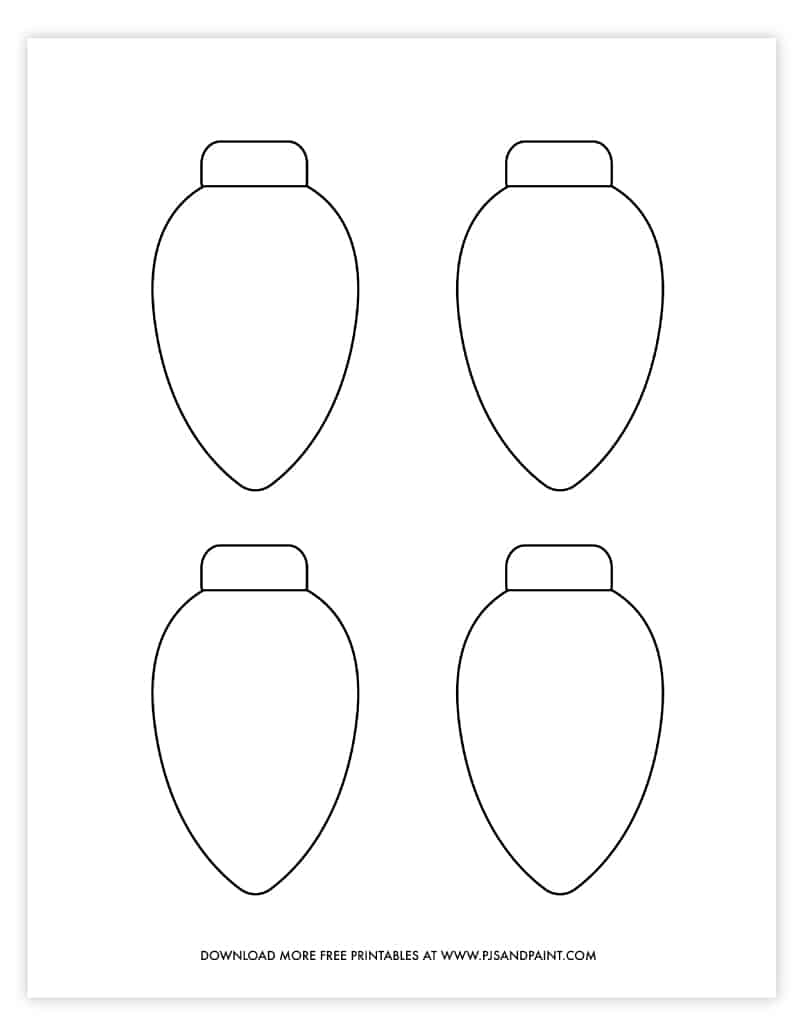 Free Printable Christmas Lights Template Printable Templates