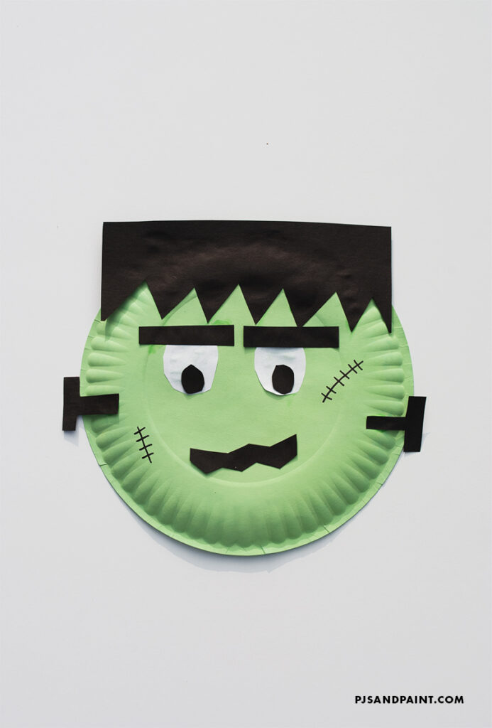 Frankenstein Paper Plate Craft | Halloween Paper Plate Crafts