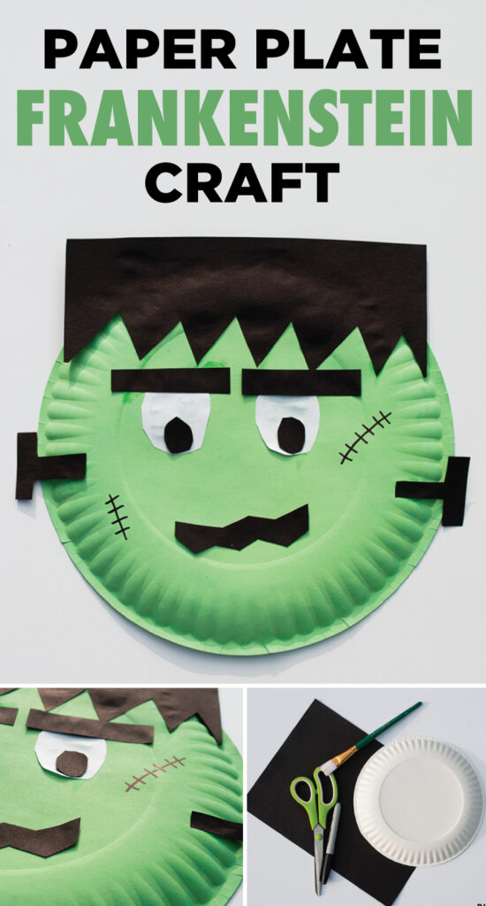 Frankenstein Paper Plate Craft | Halloween Paper Plate Crafts