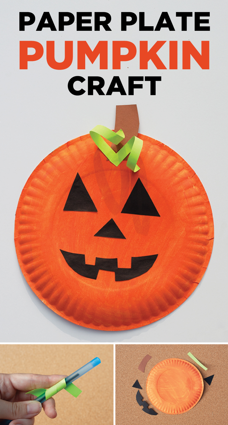 Paper Plate Pumpkin Craft Halloween Paper Plate Crafts Pjs And Paint