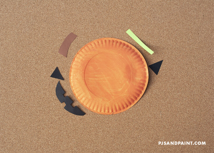 Paper Plate Pumpkin Craft | Halloween Paper Plate Crafts - Pjs and Paint