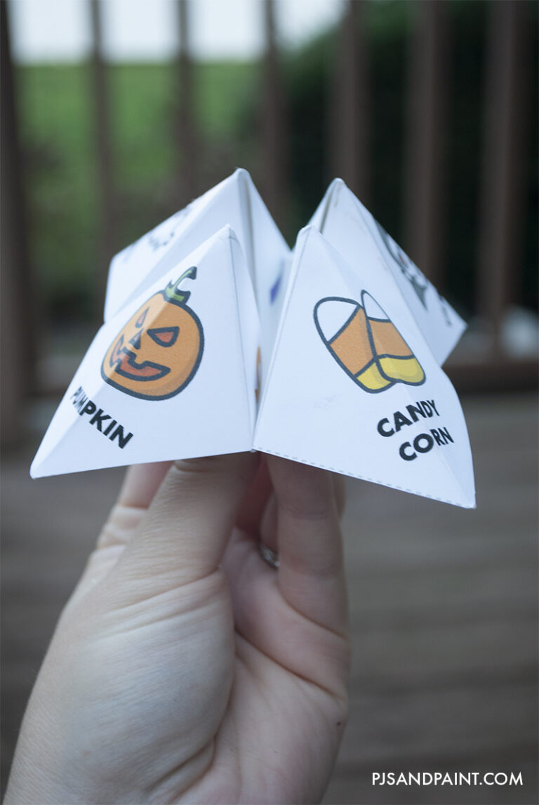 Halloween Joke Cootie Catcher - Free Printable - Pjs and Paint