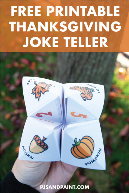 Thanksgiving Joke Cootie Catcher - Free Printable - Pjs and Paint