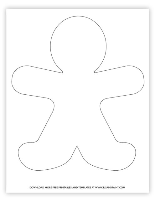 Free Printable Gingerbread Man Template - Pjs and Paint