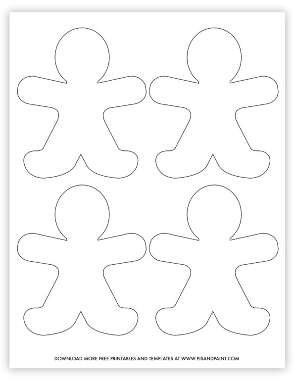 Free Printable Gingerbread Man Template - Pjs and Paint