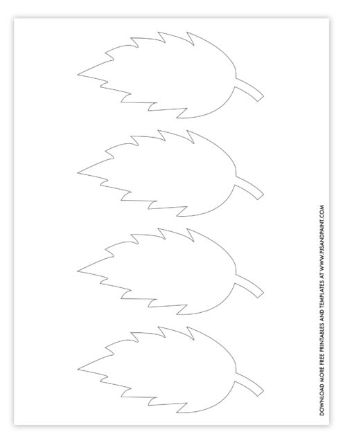 Free Printable Leaf Template - 3 Versions, 2 Sizes Each - Pjs and Paint