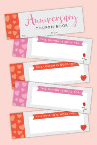 Free Printable Anniversary Coupon Book - Pjs and Paint