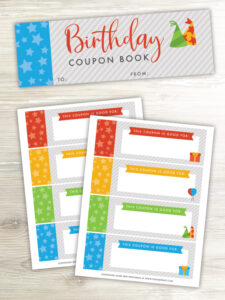 free printable birthday coupon book Archives - Pjs and Paint