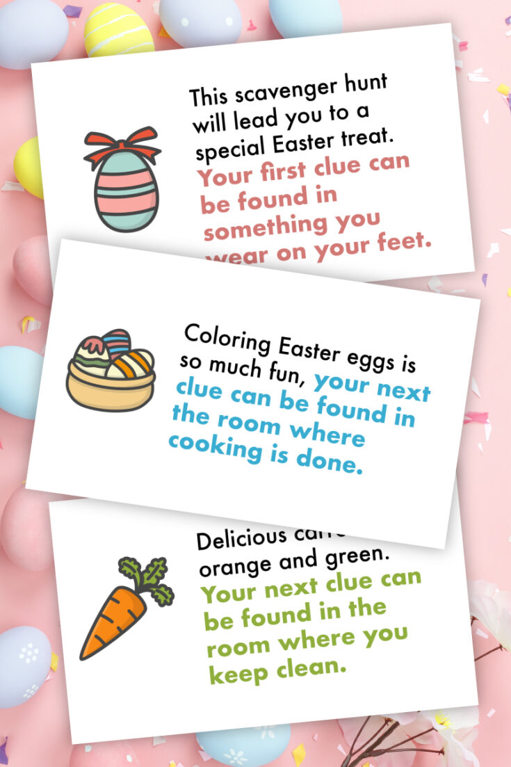 Easter Scavenger Hunt for Kids - Free Printable Game - Pjs and Paint