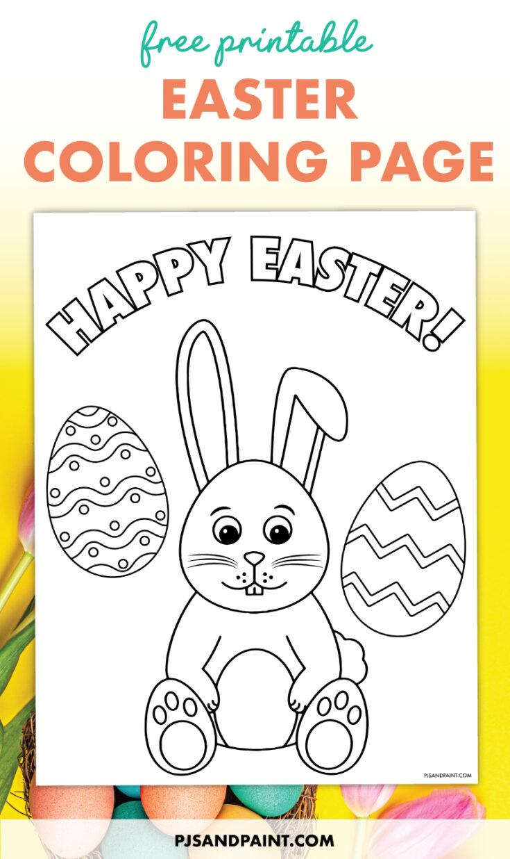 Free Printable Easter Coloring Page - Pjs and Paint