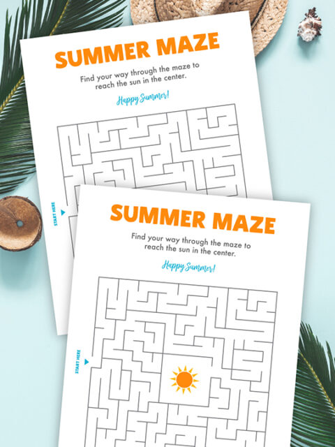 Free Printable Summer Word Scramble - Pjs and Paint