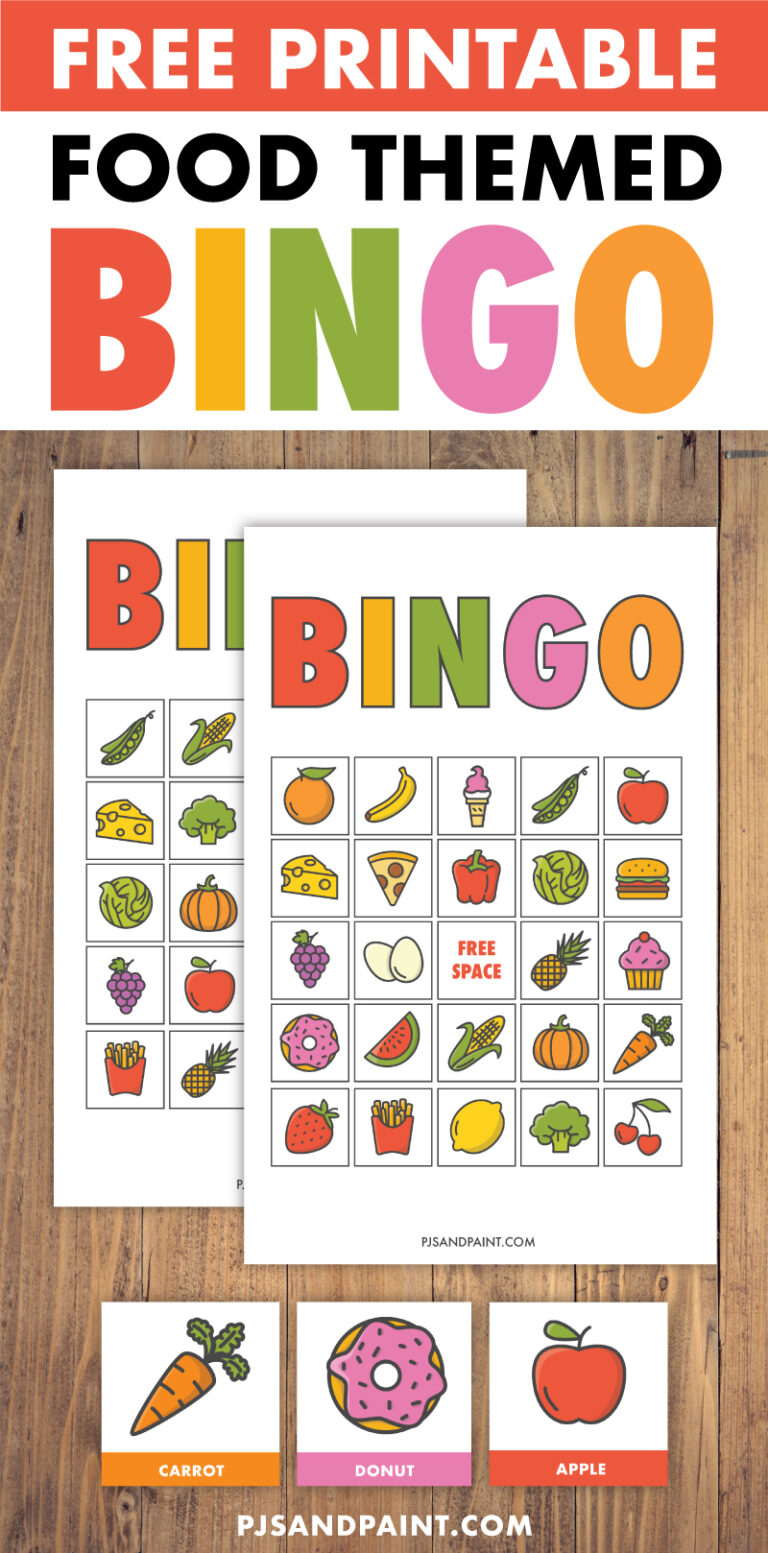 Free Printable I Spy Game - Food Themed I Spy - Pjs and Paint