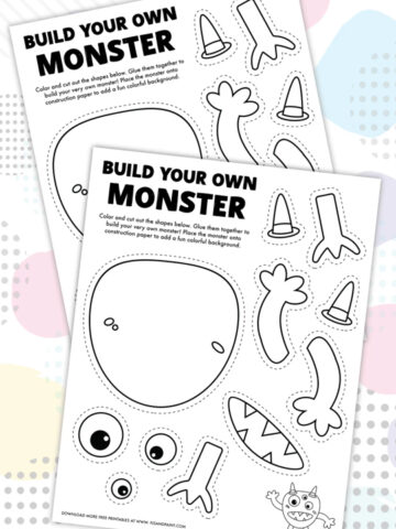 free printable build a monster Archives - Pjs and Paint